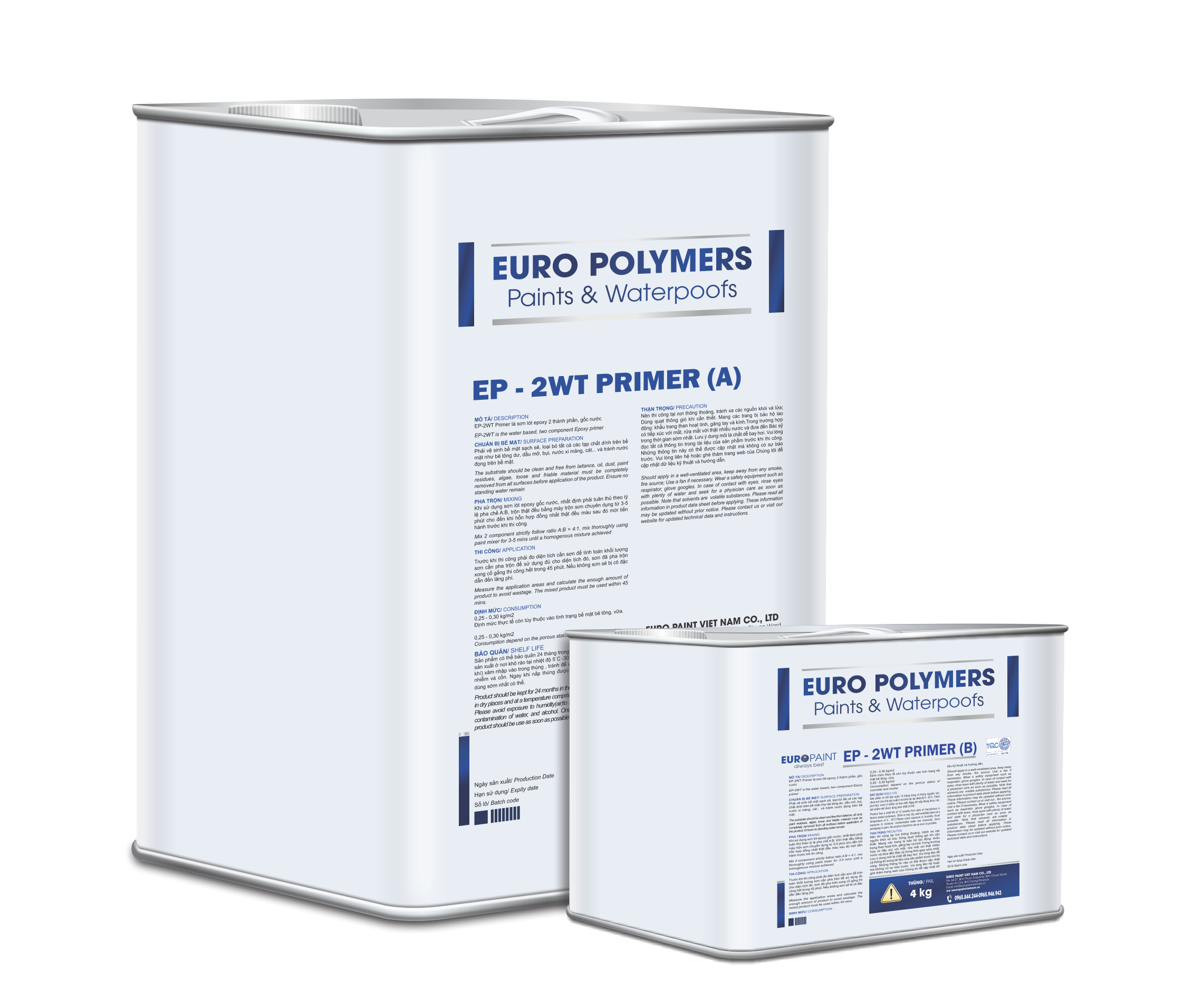 Euro Polymer EP - 2WT Primer : Sơn lót Epoxy gốc nước chịu ẩm - HTPHome ...